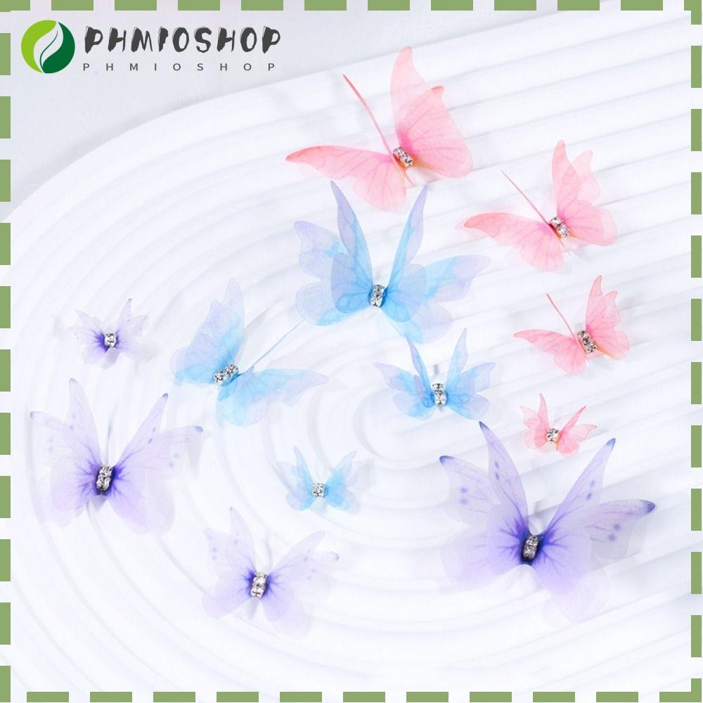 MIOSHOP 50Pcs Butterfly Appliques, Double Layer Butterfly Patch, Cute ...
