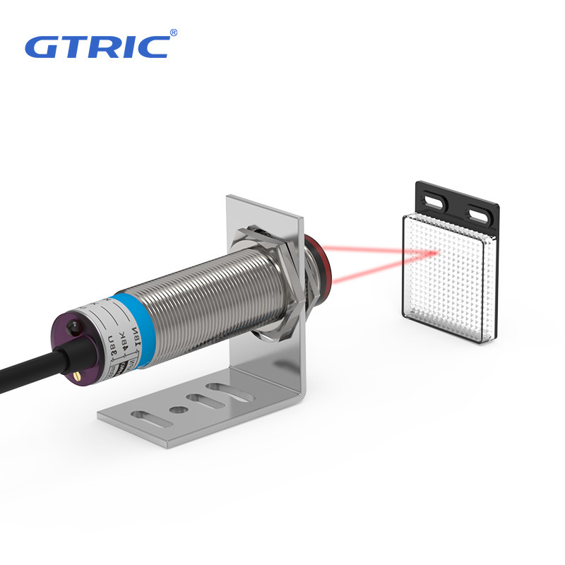 GTRIC Laser Photoelectric Sensor Retro-reflective M18 Series 10-30V NPN ...