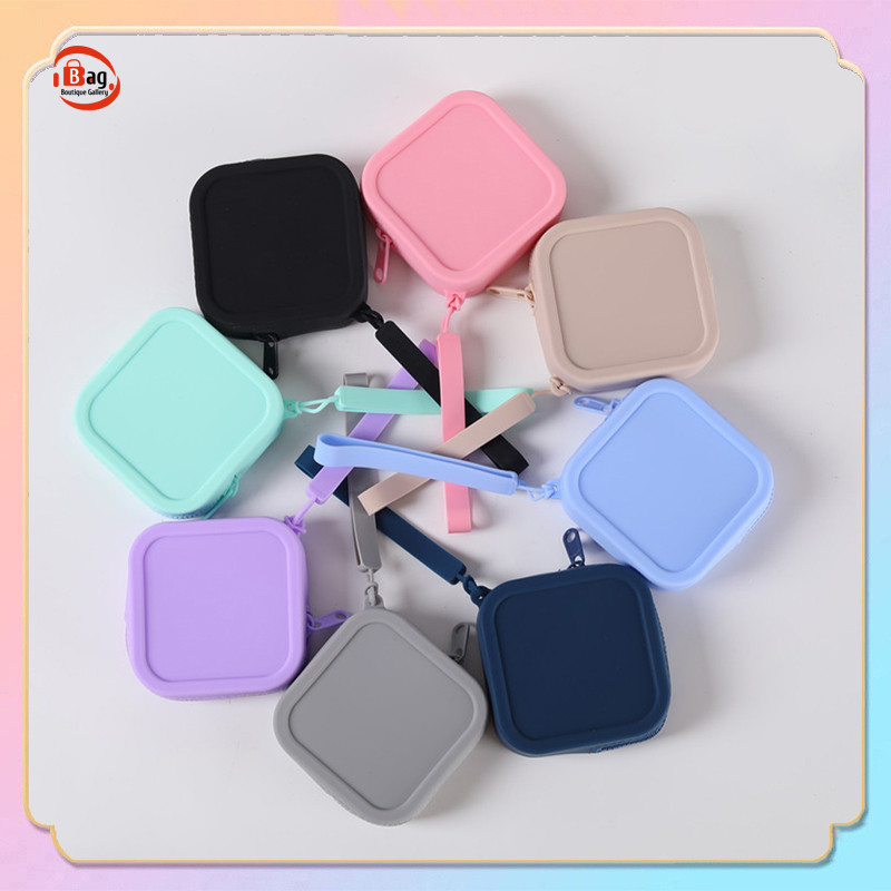 Silicone Organizer Wallet Cute Women Mini Wallet Square Coin Purse ...
