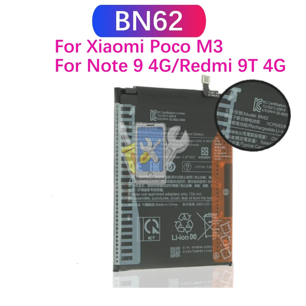 BN62 Replacement Battery for Redmi Note 9 4G Poco M3 Redmi 9T Redmi 9 ...