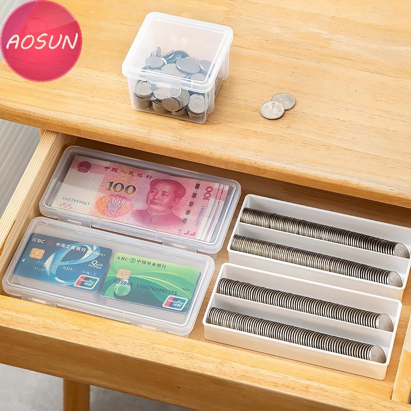 AOSUN Portable Storage Box Paper Money Album Currency Banknote Case ...