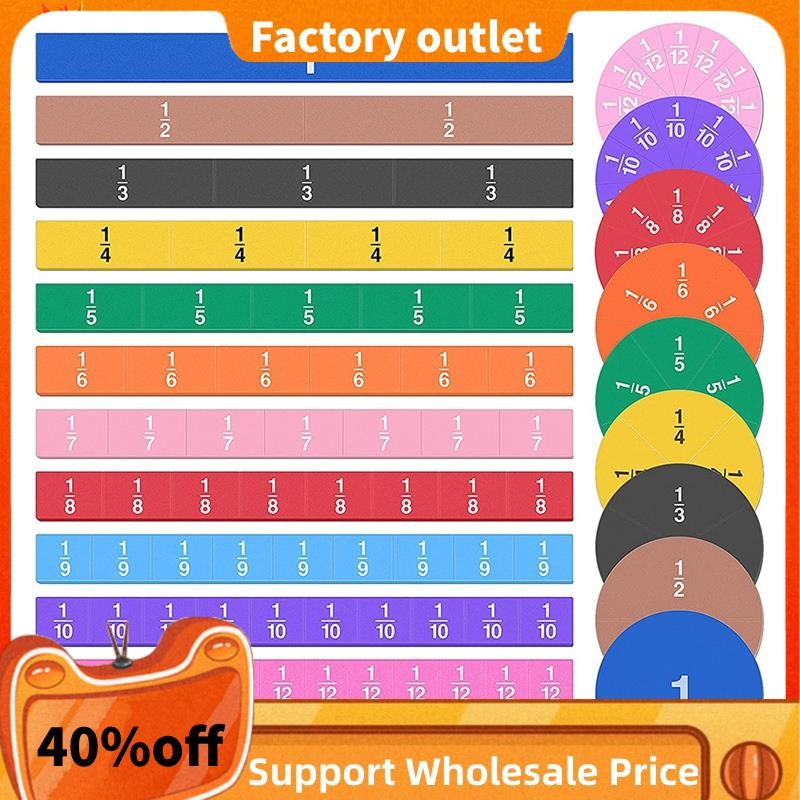 In Stock 134Pcs Magnetic Fraction Tiles & Fraction Circles -Math ...