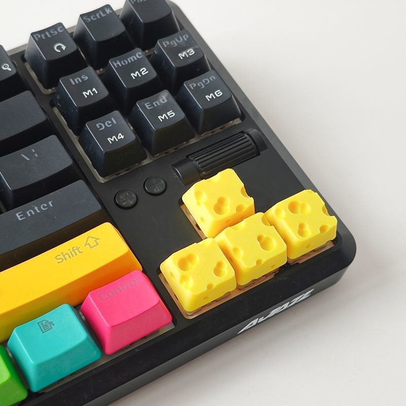 Personalized keycap and creative cheese cross axis universal yellow ...