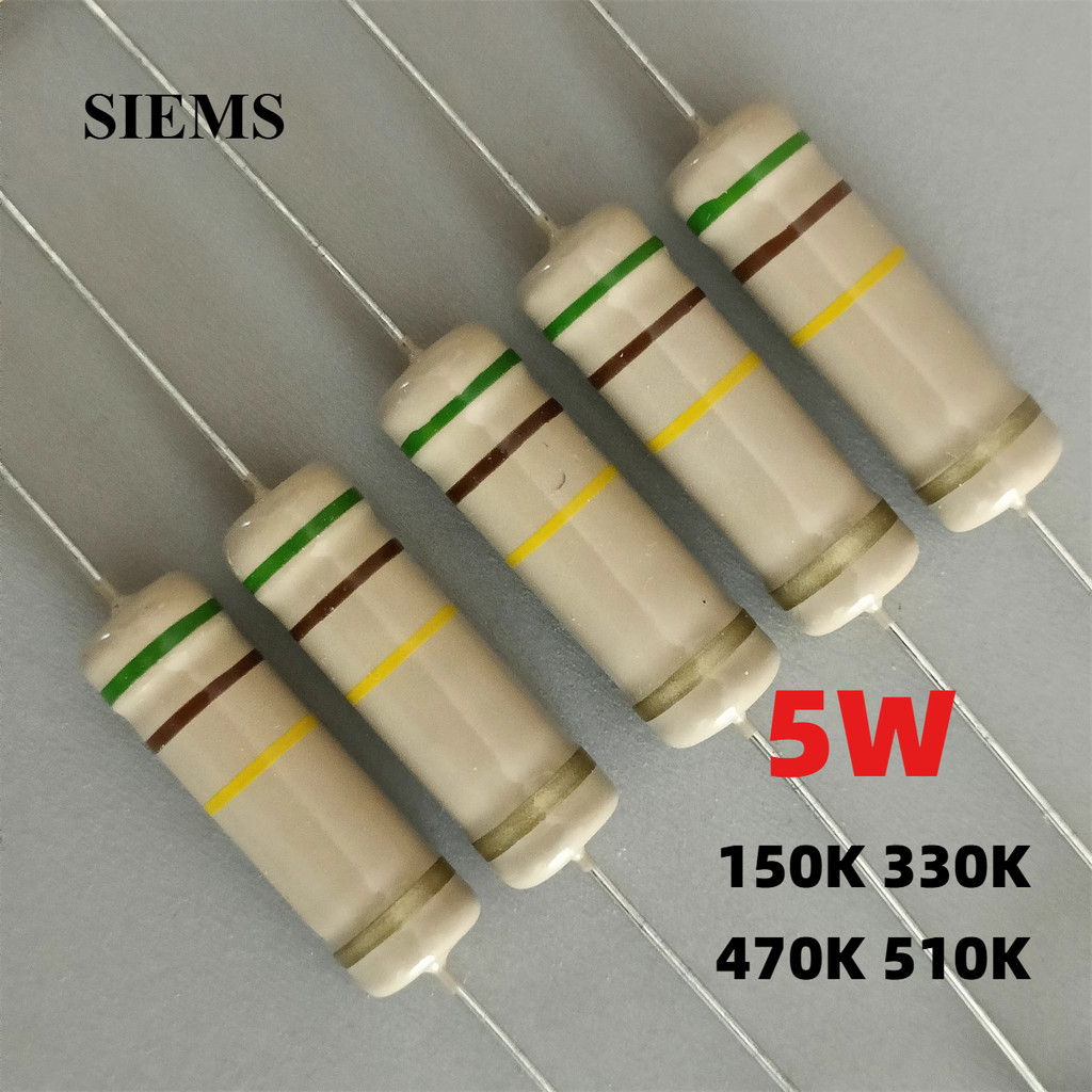 5W Carbon Film Resistor 150K 330K 470K 510K High power resistor For electric welding machine Arc ...