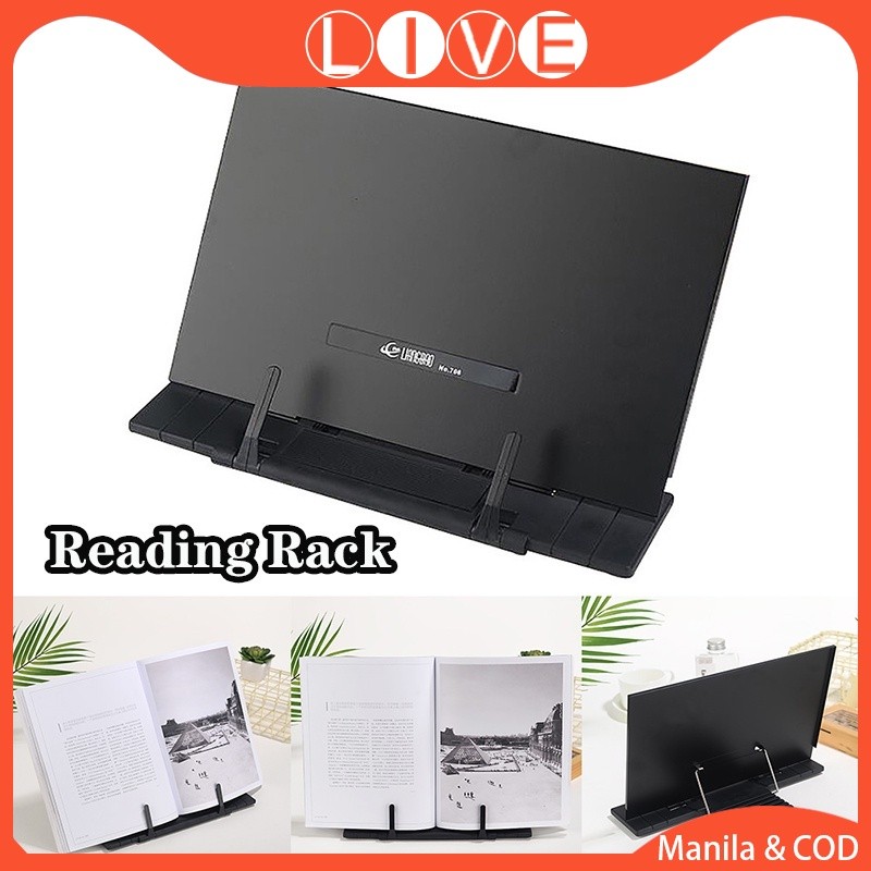 Metal Reading Rack Portable Book Stand Frame Reading Holder Adjustable ...