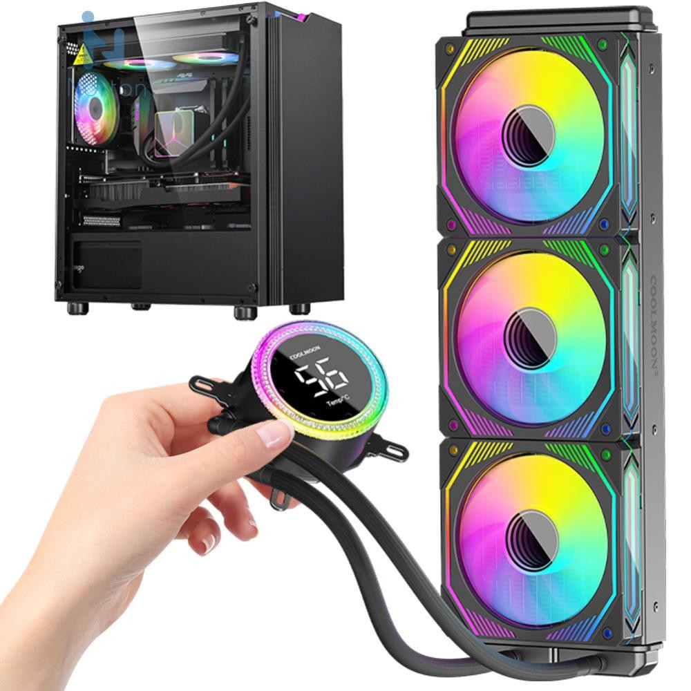 Liquid CPU Cooler 120mm ARGB & PWM Fans Water Cooling CPU Cooler for ...