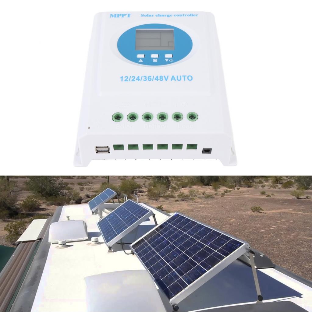 Wowowi Solar Panel Battery Regulator Flexible High Efficiency Simple Setup 12V 24V 36V 48V MPPT ...