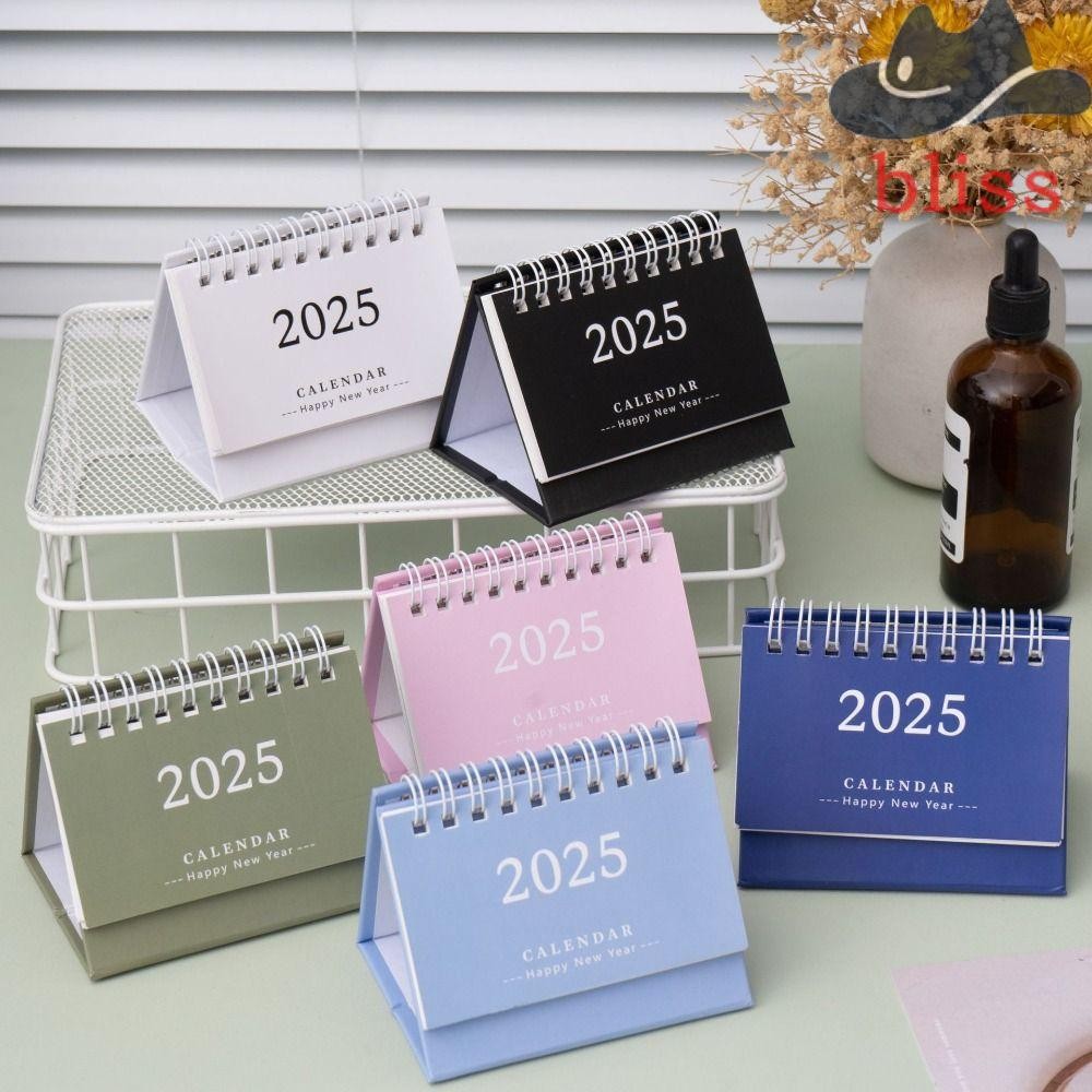 BLISS 2024-2025 Calendar, Creative 18-Month Mini Desk Calendar, Table ...