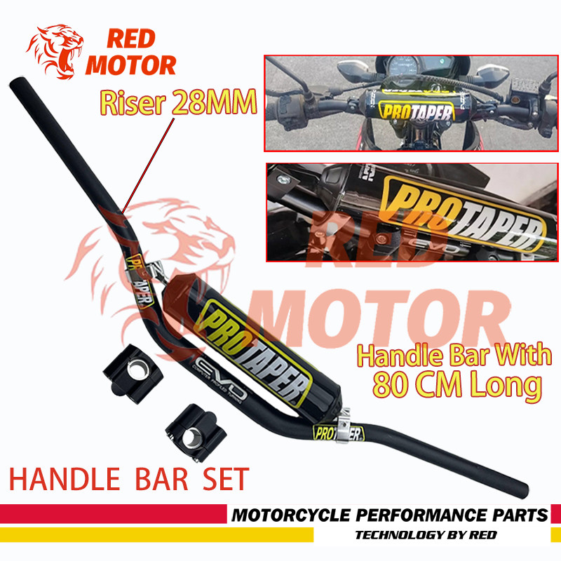 BLACK EVO Handle Bar Evo Protaper *80 Cm Long *Handle Bar With Riser ...