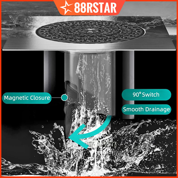 Spring floor drain toilet Deodorant bathroom foot floor drain Old floor ...