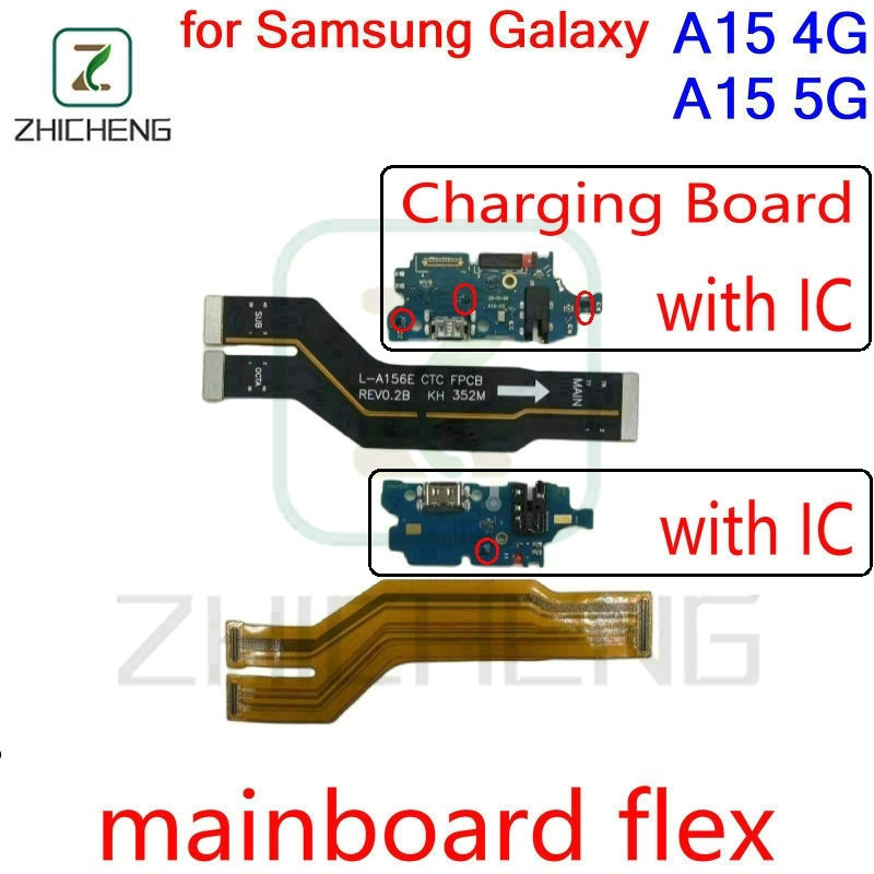 For Samsung A15 4G 5G A156E / B A155F With IC Charger Charging Board Main Board Mainboard ...