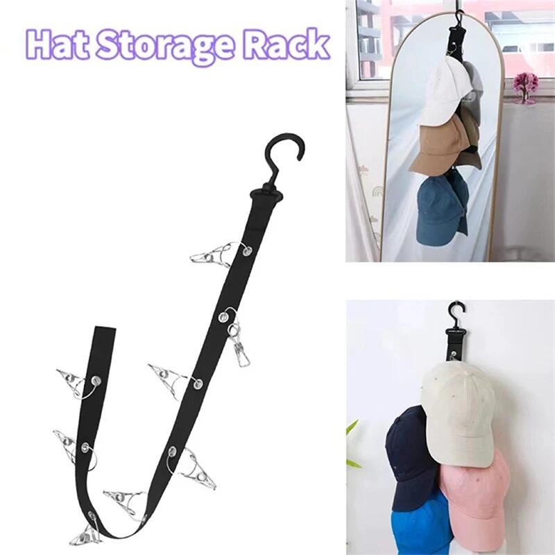 1PCS Hanging with Hook with Metal Clips Hat Collections Caps Rack Hat ...