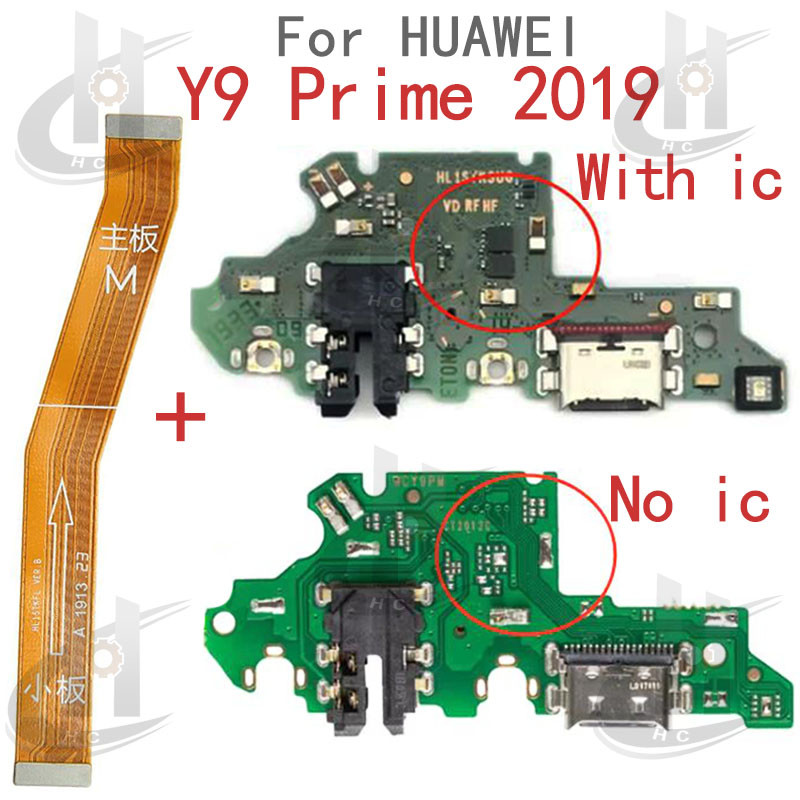 For Huawei Y9 Prime 2019 Charger USB Connector Dock Charging Port Jack Board Flex Main Board ...