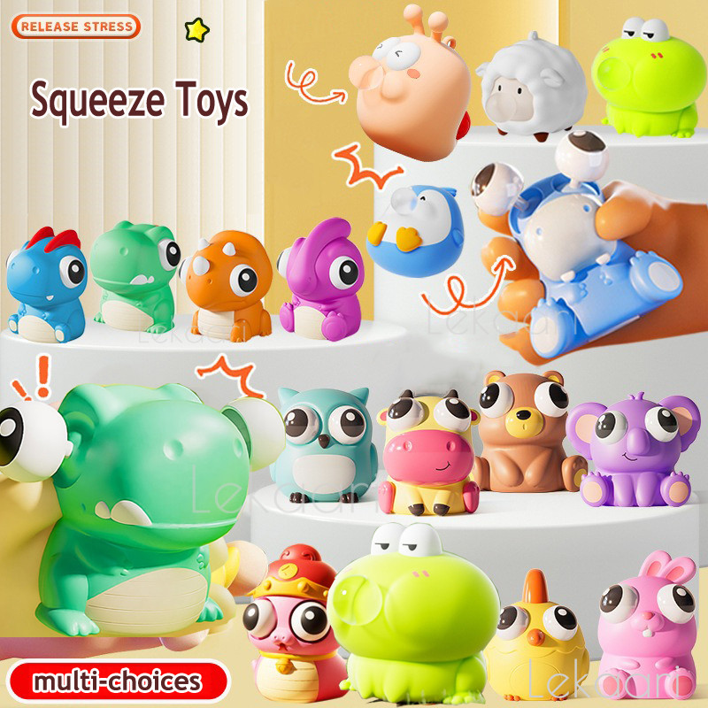 Creative Explosive Eye Dinosaur Animal Toy Squeezing Joy Funny Snot ...