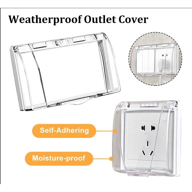 Dual Wall Switch Protection Cover Socket Waterproof Box Plate Outdoor ...