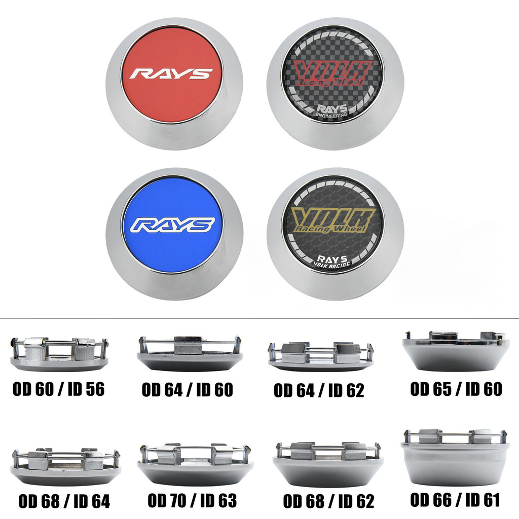 Japan Racing 60mm RAYS Wheel Center Cap 64mm Sport Rim Cap 65mm Hub Cap ...
