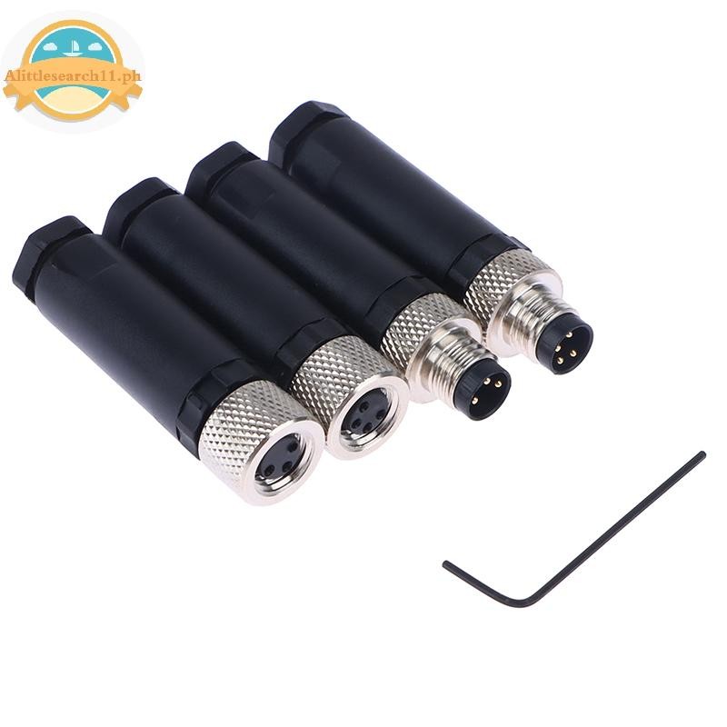 ASEARCH M8 Sensor Connector Waterproof Male&female Plug Screw Threaded ...
