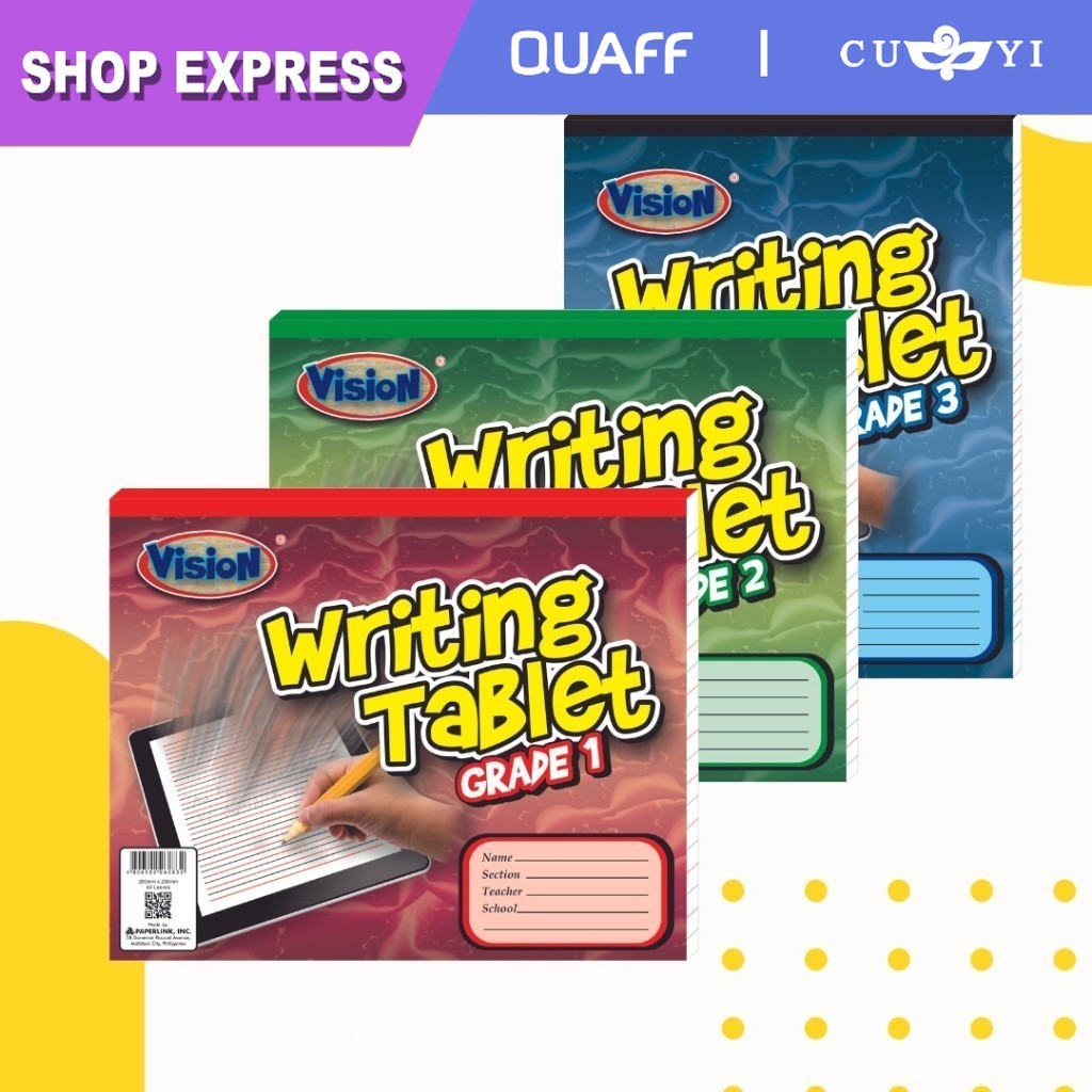 [1 PAD] Vision Writing Tablet Grade 1 | Grade 2 | Grade 3 Pad ...
