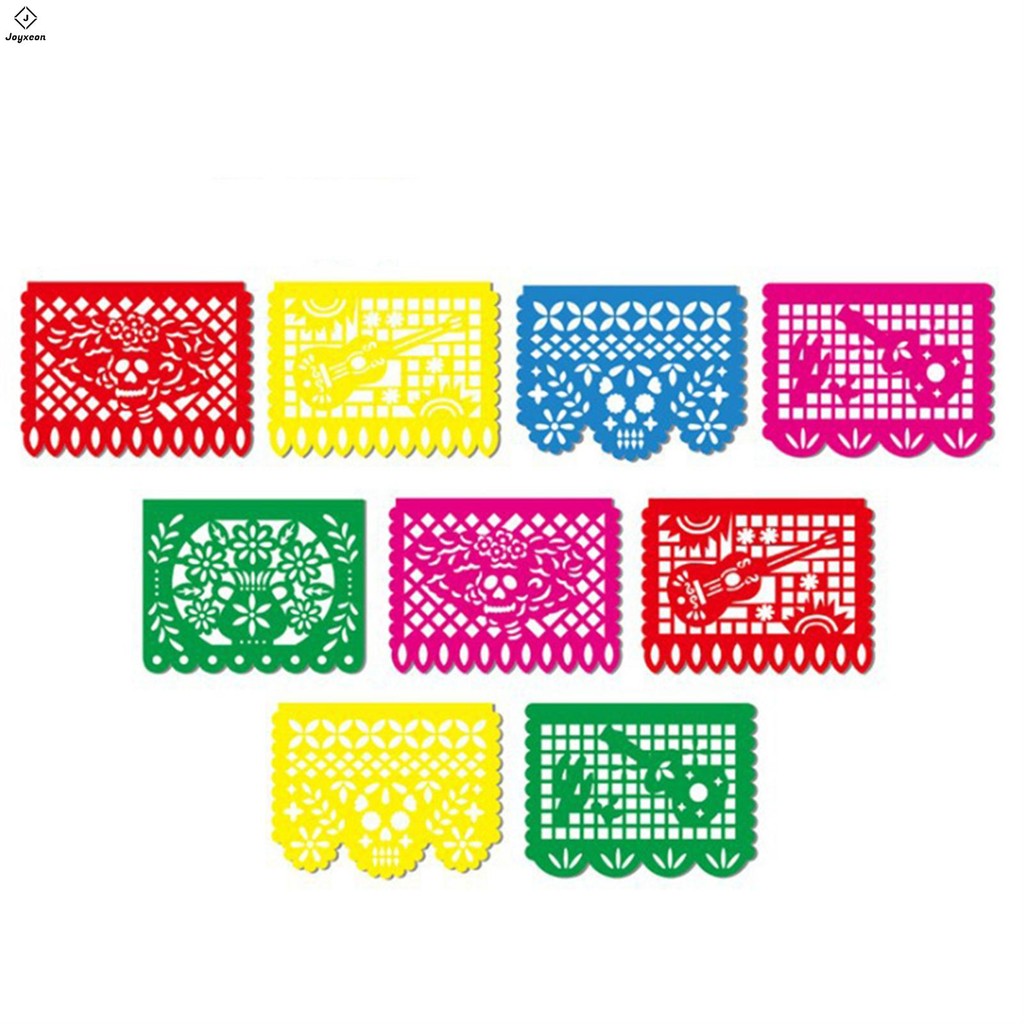 Mexican Papel Picado Banner Fiesta Banners Reusable Plastic Mexican ...