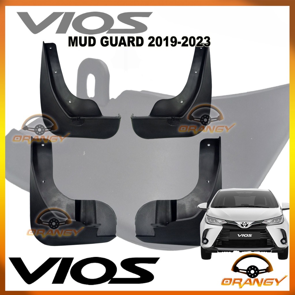 Toyota Vios 2019 to 2025 OEM Mudguard w/ 8PCS SCREWS Mud Guard Flaps ...