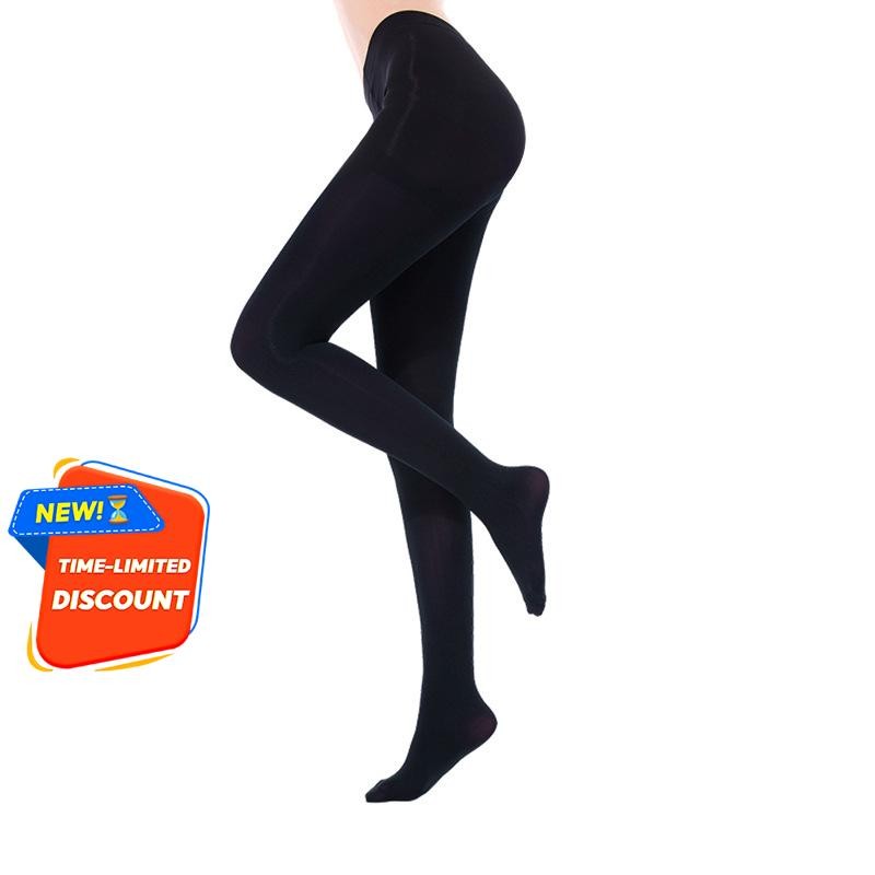 Women's Black Pantyhose - One Size Tights, Anti-Snag & Tummy Control ...