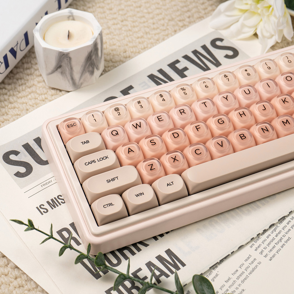 HOA Profile Liquid Foundation Double Shot PBT Keycaps Semi Transparent ...