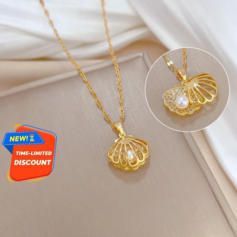 Luxury Pearl Shell Pendant Necklace Stylish Gift for Women Perfect for ...