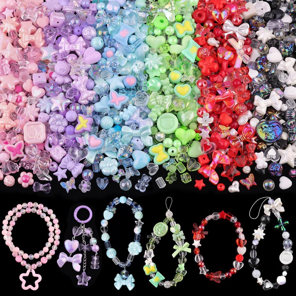 50/100g acrylic beads random blind box a variety of loose beads acrylic ...
