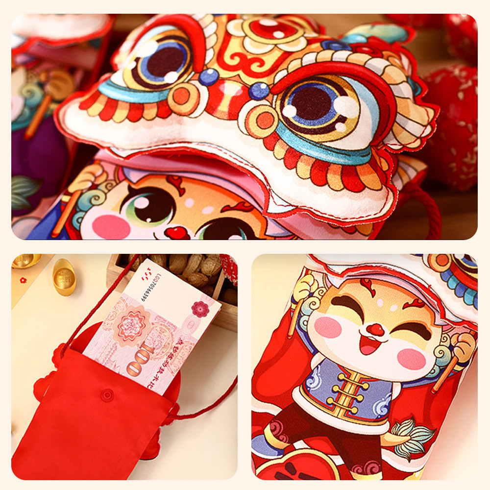 Chinese Style Fabric Red Envelope 2025 New Year Red Envelope Bag Best ...