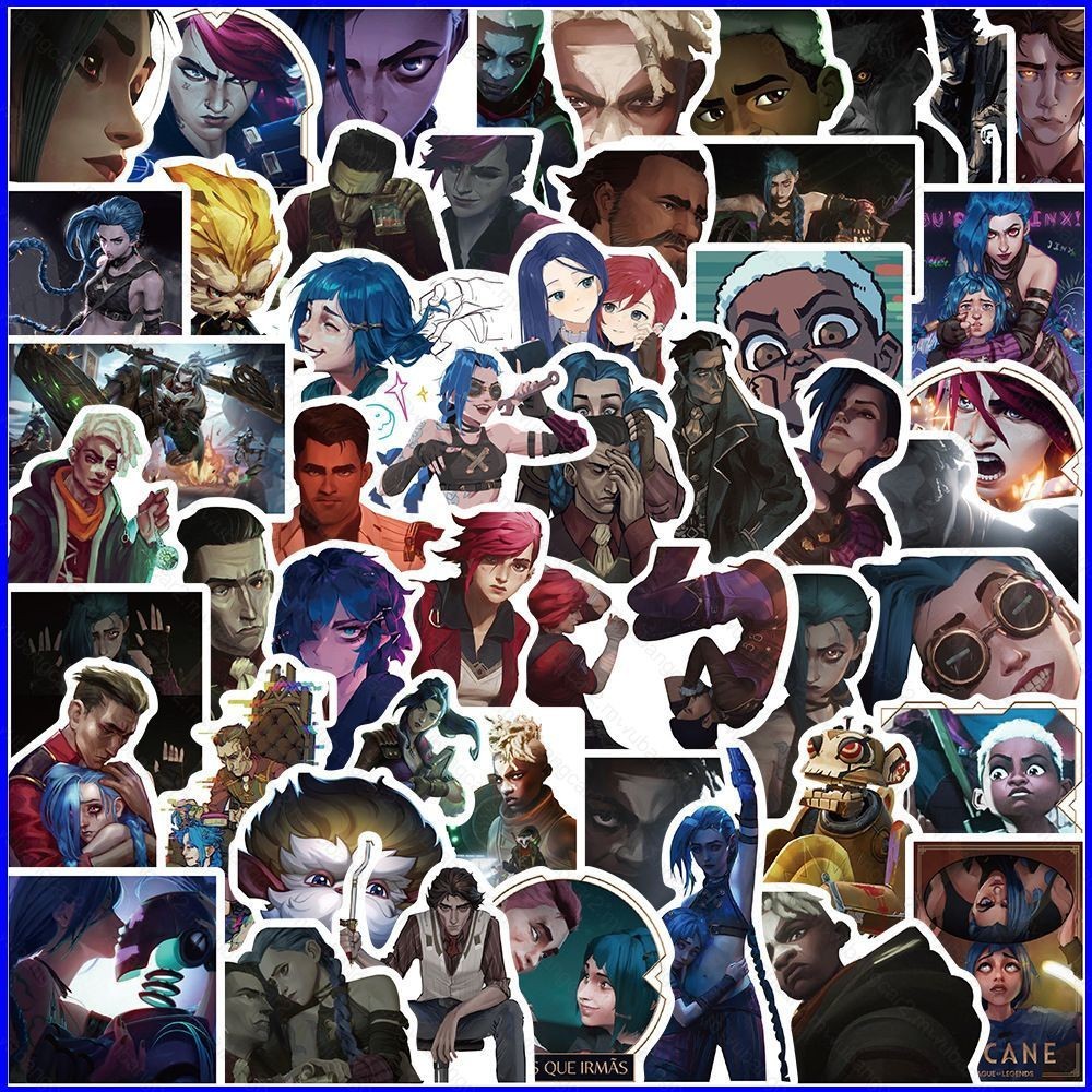 YU2 50PCS/set Arcane 2 League of Legends Jinx Graffiti sticker ...