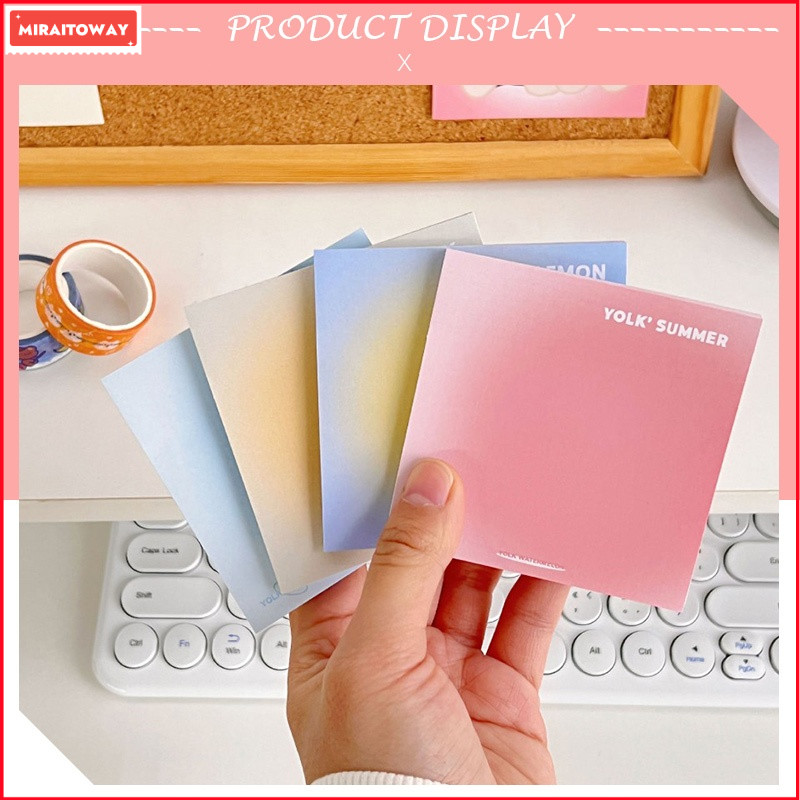 【⚡MT】Summer Halo Post-it Sticker Simple Gradient Stick-able Memos Hand ...