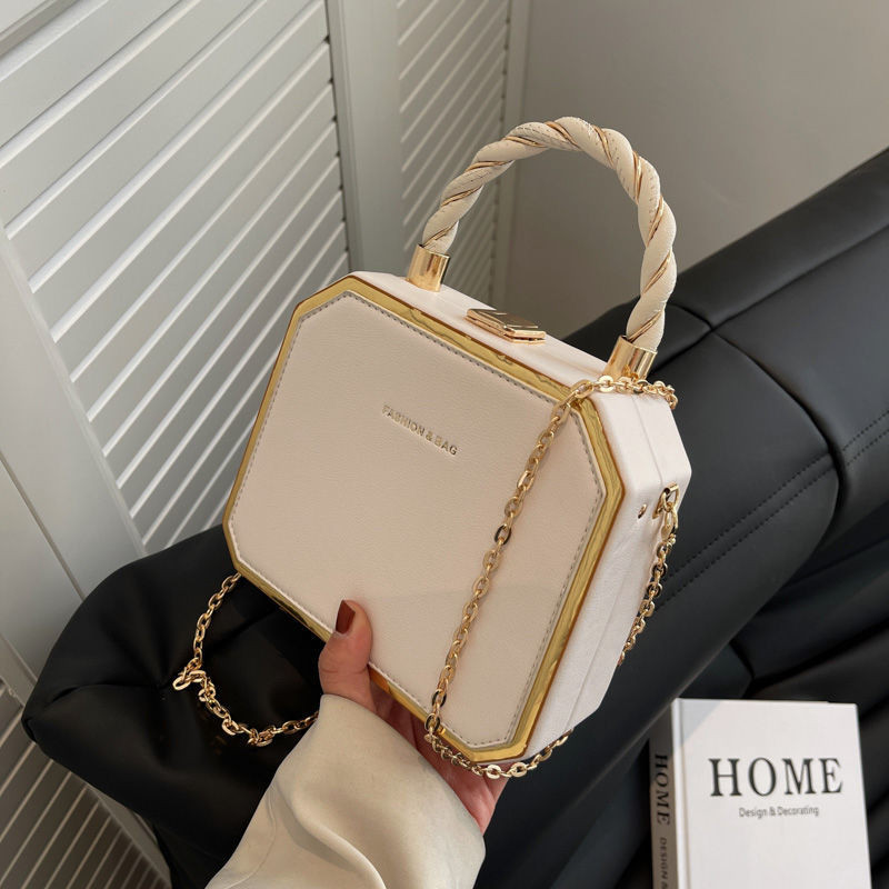 High-end White Portable Small Bag Women Style Hot-selling Box Bag ...