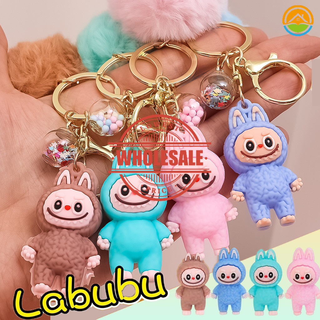 [Wholesale Price] Cartoon Cute Silicone Labubu Keychain - Resin Little ...
