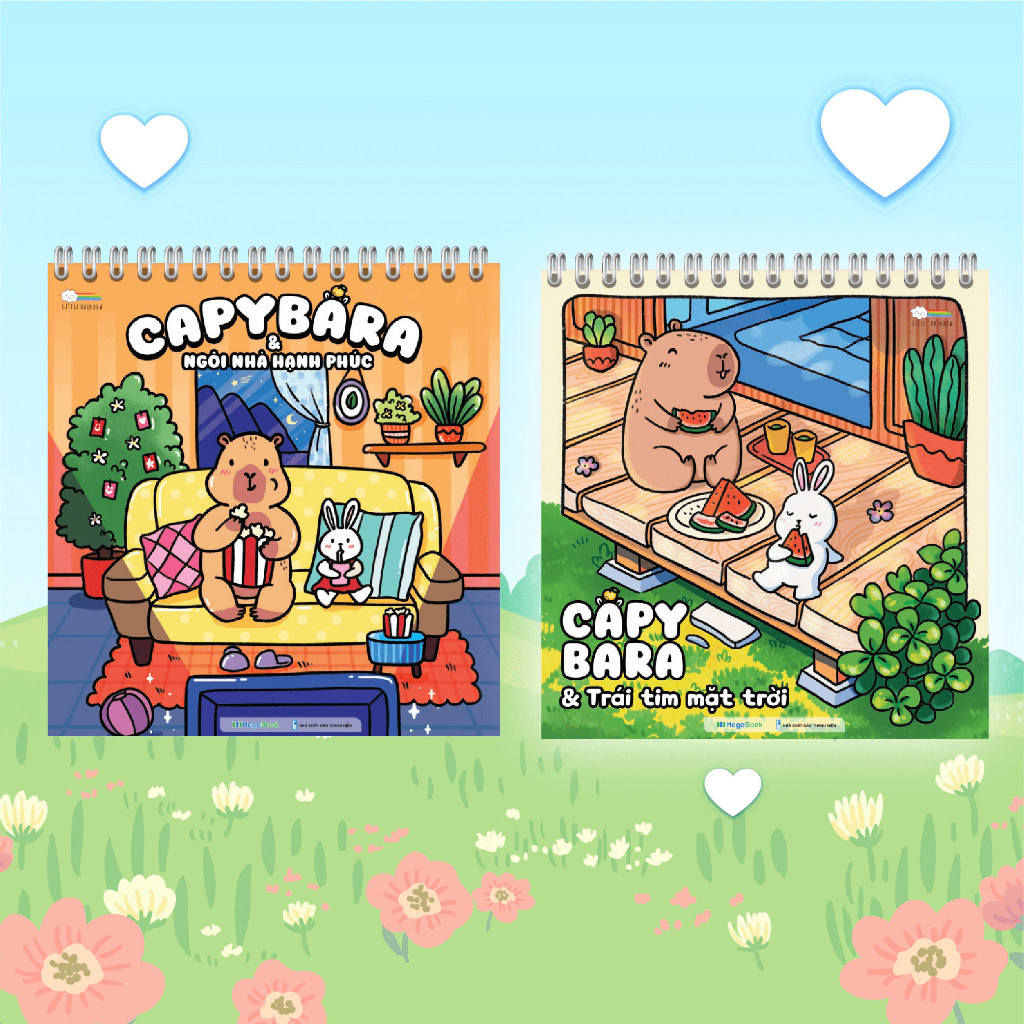 Capybara Coloring Combo Book - Happy House and the Sun Heart (2 Books ...