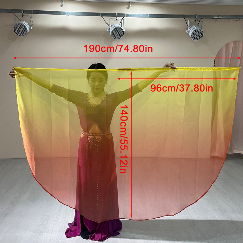 Uliekhy 1PC Gradient Colored Half Round Flag Dance Flags with ...