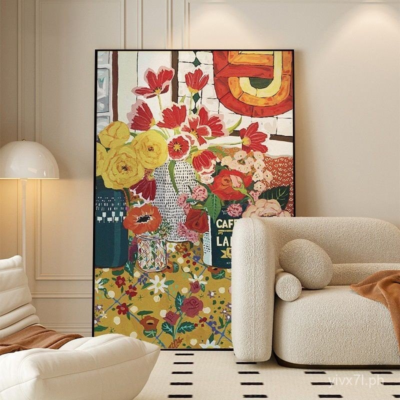 Maillard Sofa Background Wall Living Room Decorative Painting Hallway ...