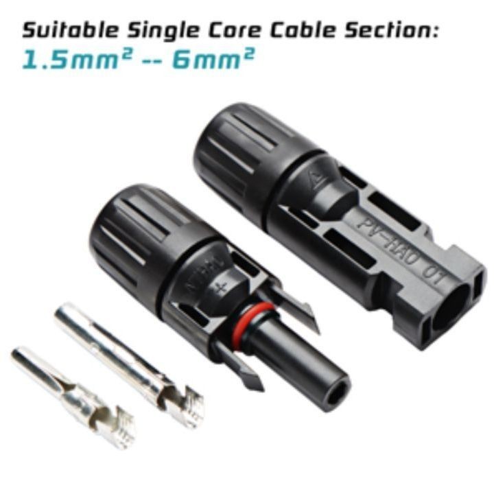 1 Pair MC4 Connector Solar Panel Cable Connectors 1x Male 1x Female IP67 waterproof COD | Shopee ...