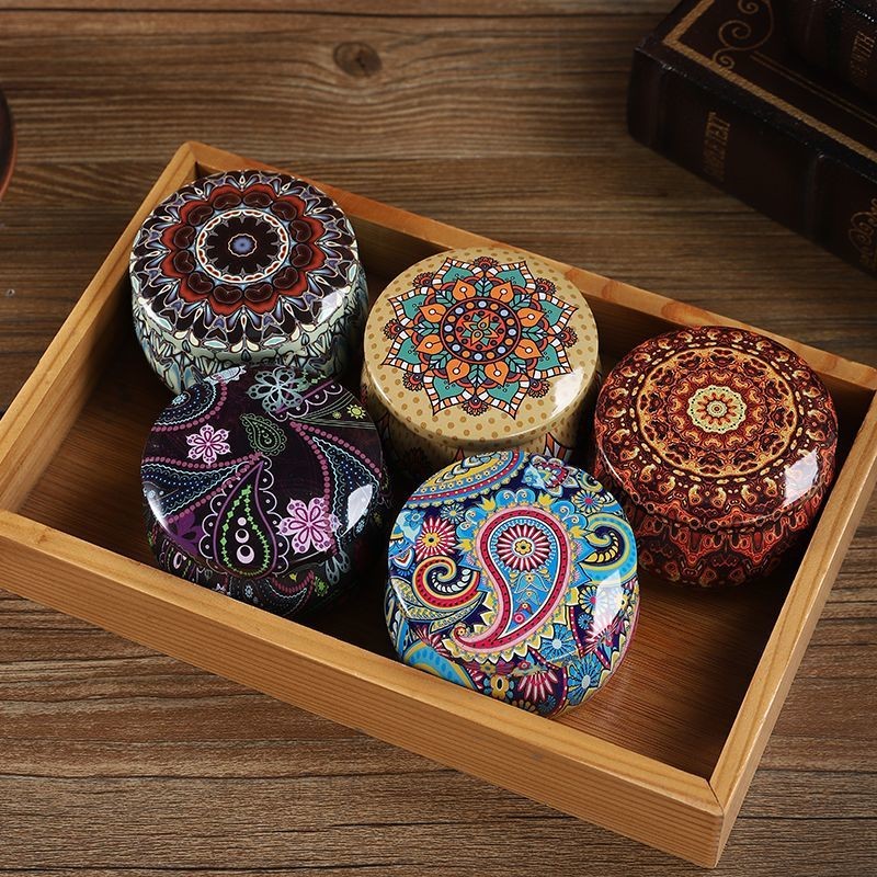 Iron Box Vintage Embroidery Box Classical Packing Box Tin Box Paste ...