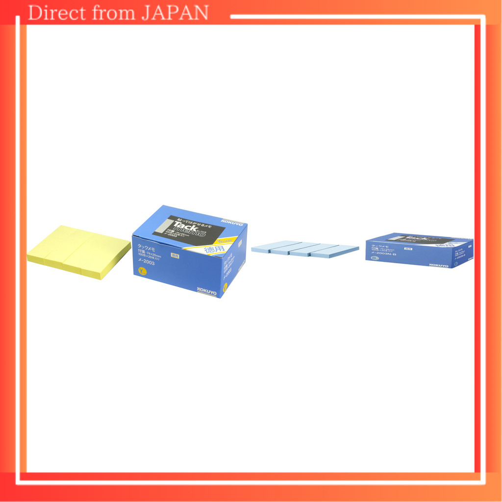KOKUYO sticky notes tack memo 20 books yellow me-2003 ,4 color mix ...