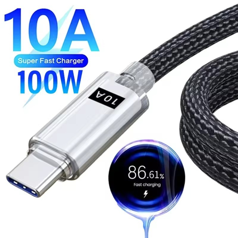 10A 120W USB Type C Fast Charging Data Cable - Support High-speed Data ...