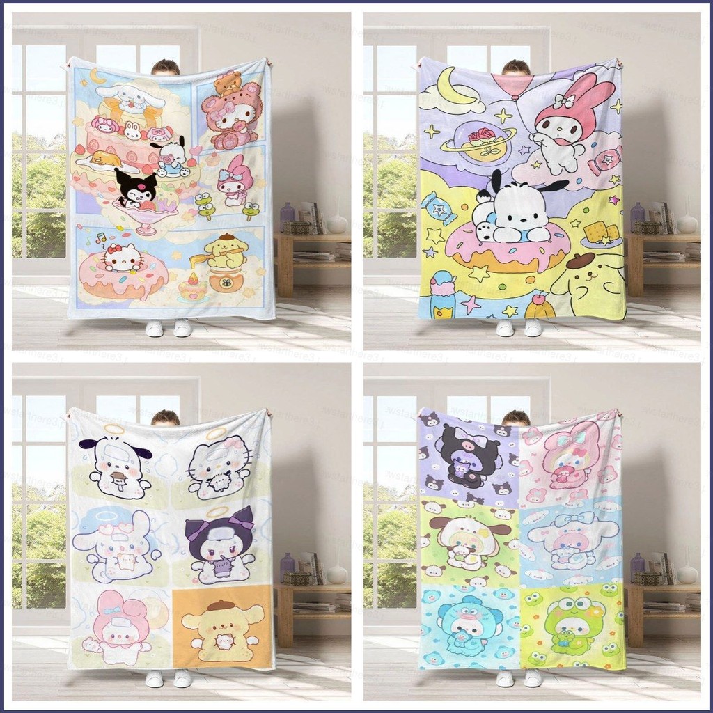YE Sanrio Hello Kitty My Melody Cartoon Blanket Home Bedroom Office ...