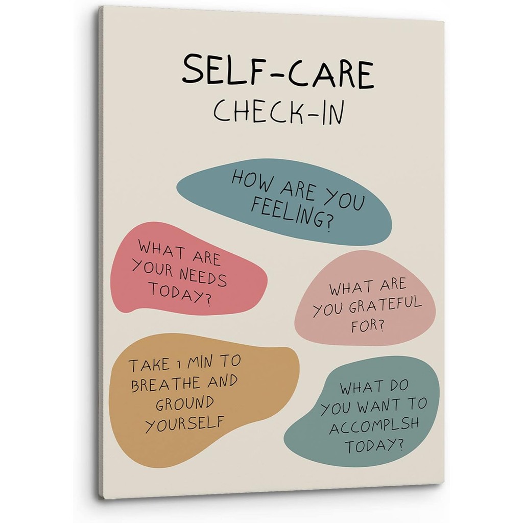 Popular Poster Self Care Mental Health Reminders Inspirational Quotes ...