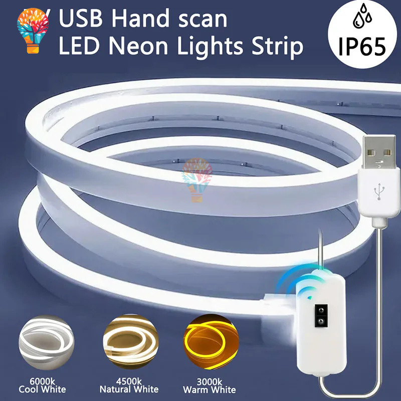 LED Neon Lights Strip Motion Sensor Hand Scan Switch USB Powered ...