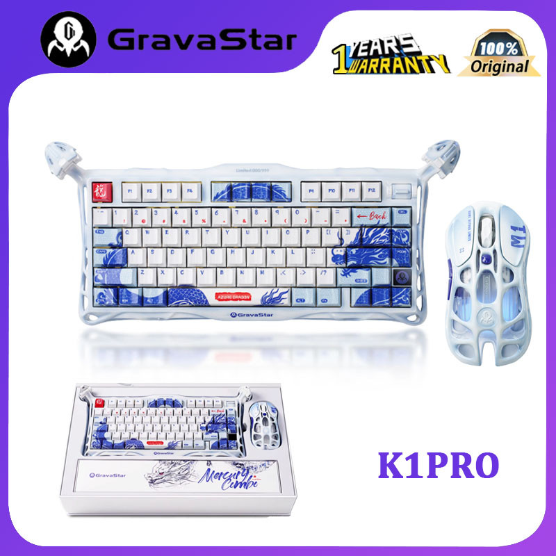 Gravastar K1Pro Blue And Wwhite Porcelain Dragon year limited gift box ...