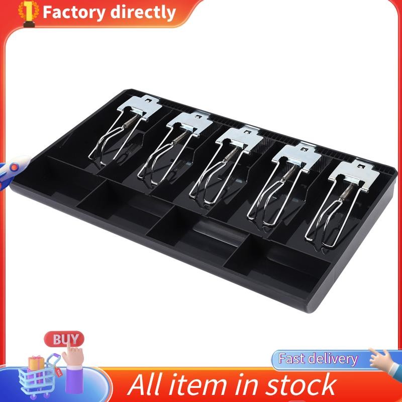 5-Grid Money Cash Coin Register Insert Tray Replacement Cashier Drawer ...