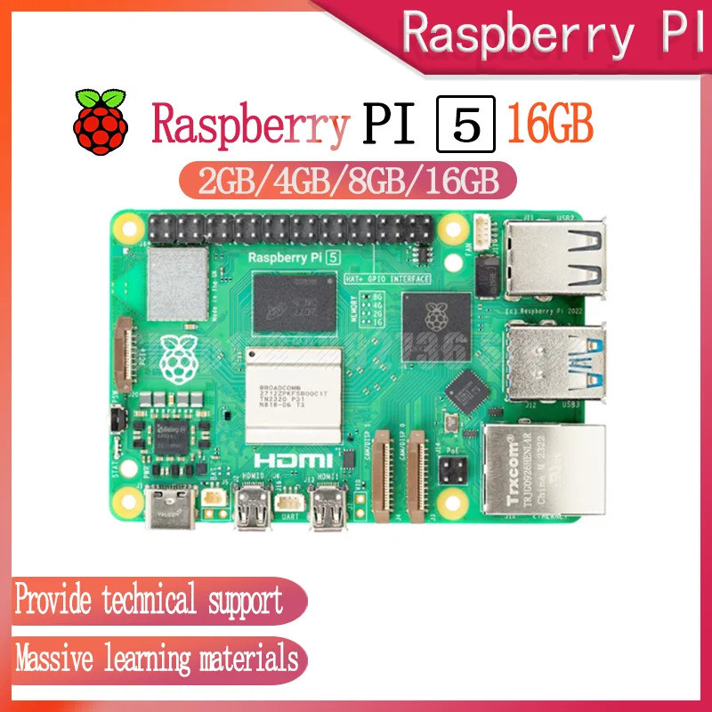 Official original Raspberry PI 5th Generation 2GB 4GB 8GB 16GB Monitor Screen LINUX Development ...