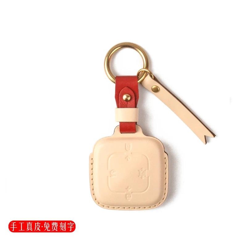 For Zeekr 001 Cowhide Leather Vintage Handmade Smart Key Keyless Remote ...