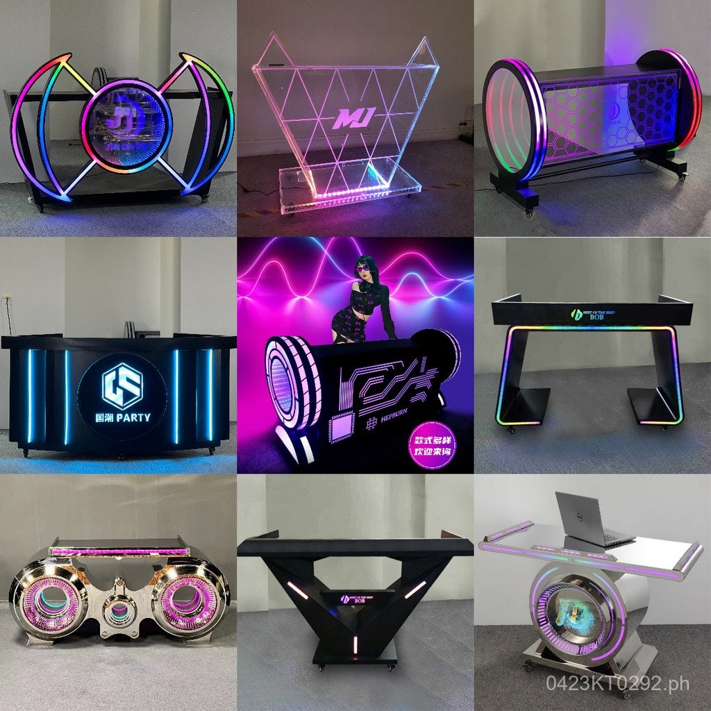 Party Room Voice-Controlled Sound Mixer Iron Art DJ Portable Lighted ...