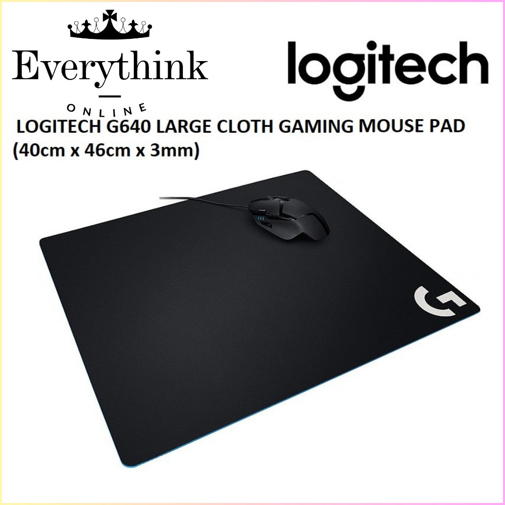 LOGITECH G640 LARGE CLOTH GAMING MOUSE PAD (40cm x 46cm x 3mm) DOUBLE ...