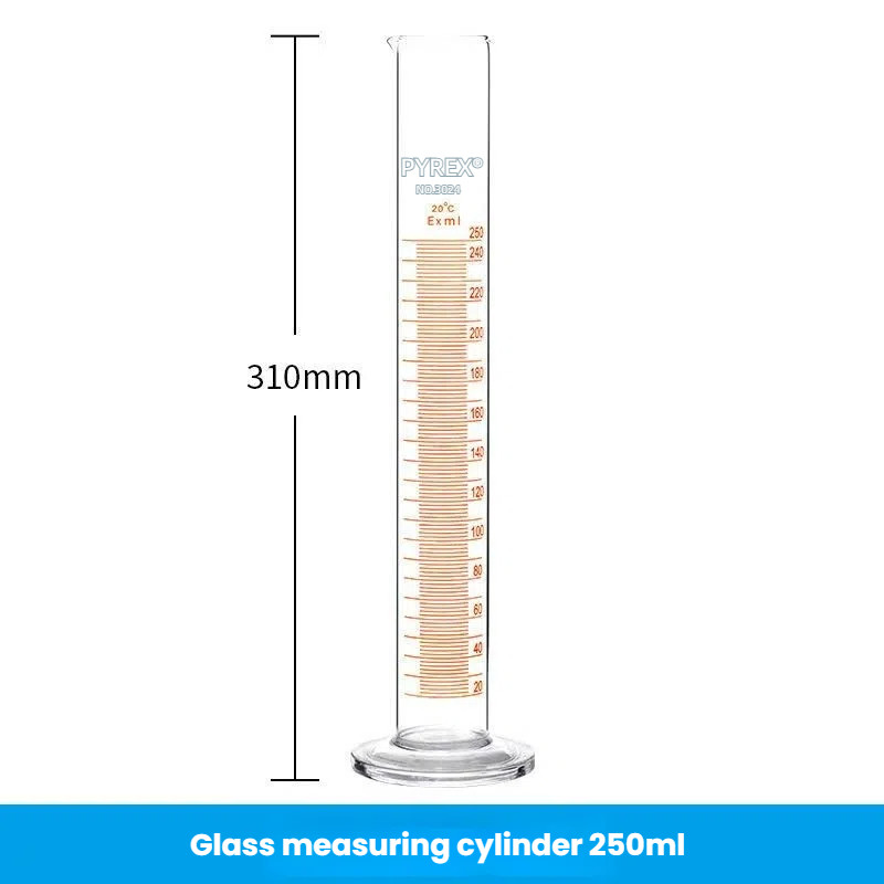250ML PYREX Original The glass graduated cylinder is clear and accurate ...